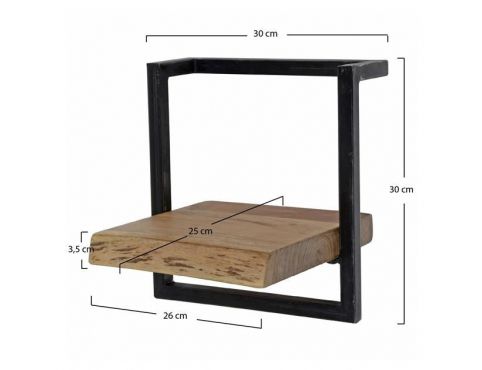 Wandplank edge 30cm / Massief acacia naturel Online Kopen - 4UDesigned.nl