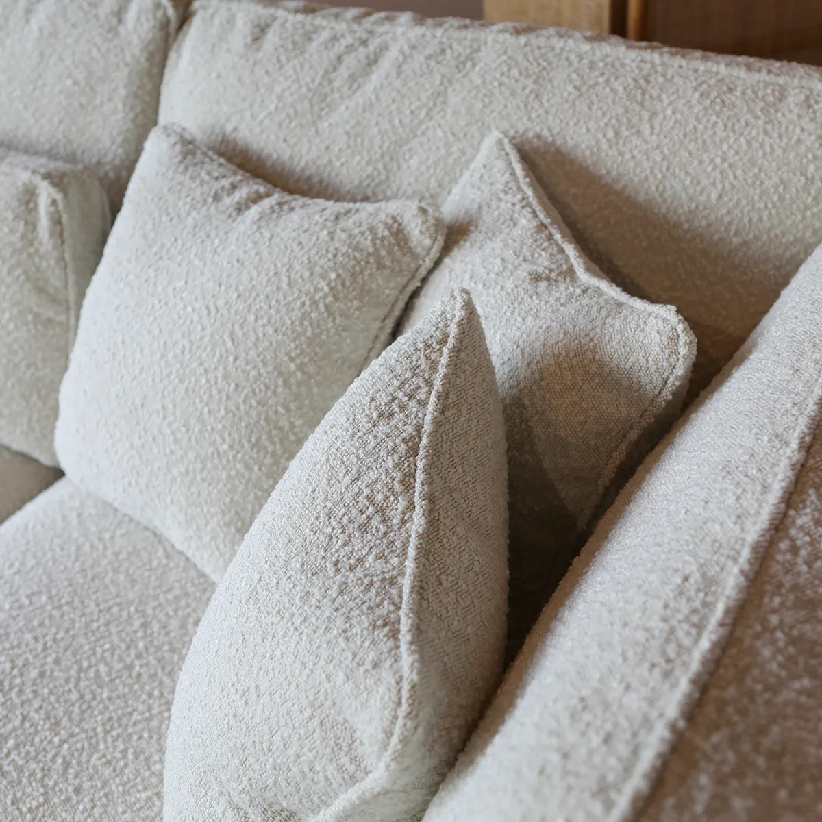 Hoekbank Richie Rechts Bouclé Naturel Online Kopen - 4UDesigned.nl