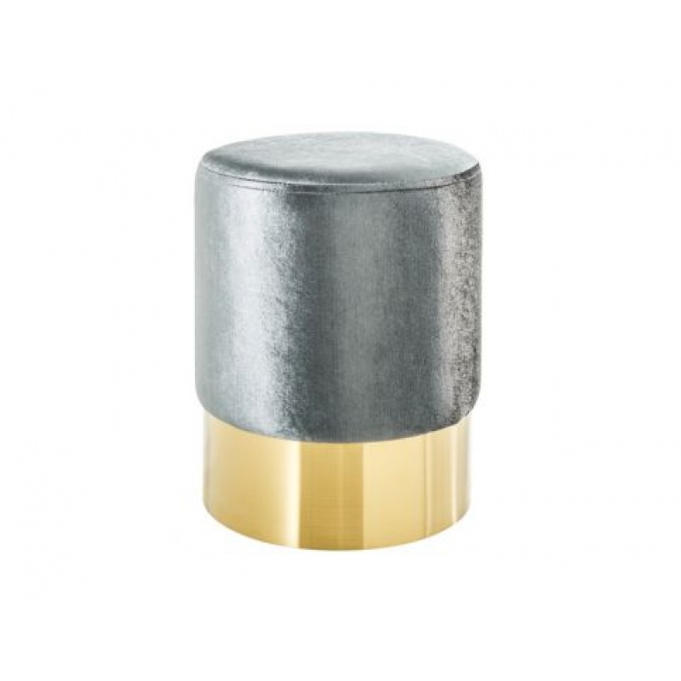Poef Glamour Velvet Zilver Online Kopen - 4UDesigned.nl