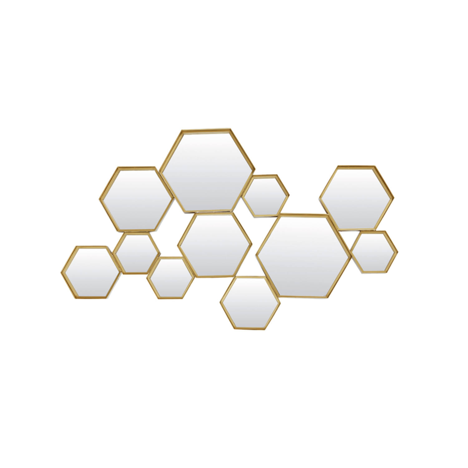 Spiegel 98x3,5x57,5 cm CINCI zeshoek goud Online Kopen - 4UDesigned.nl