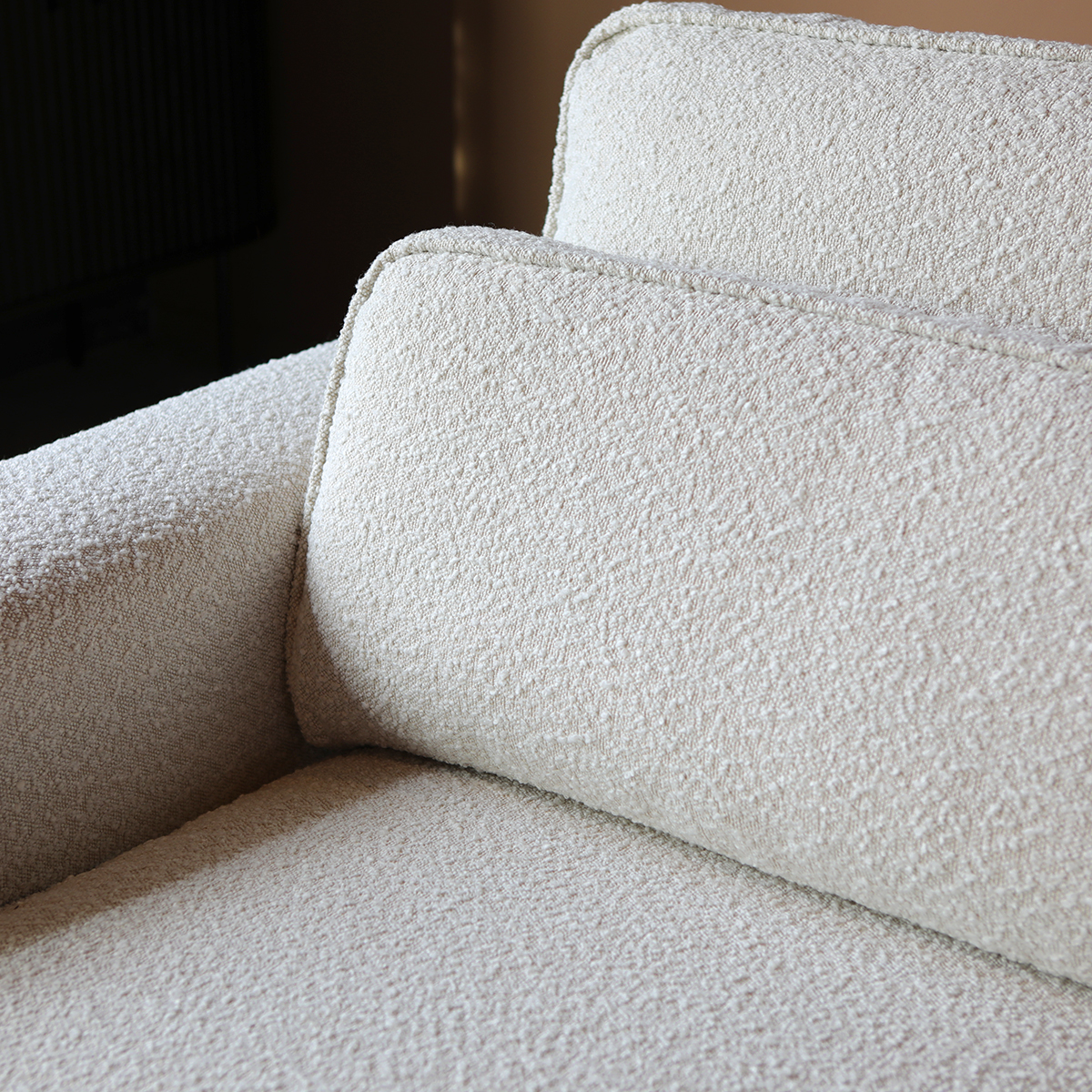 Hoekbank Richie Rechts Bouclé Naturel Online Kopen - 4UDesigned.nl